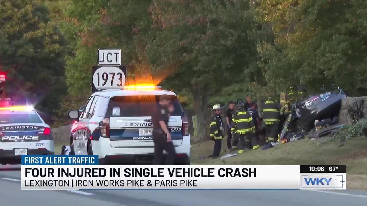 4 hospitalized after Lexington crash
