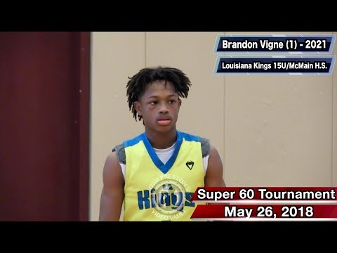 Brandon Vigne Highlights (Super 60 Tournament) - Louisiana Kings/McMain 2021 PG