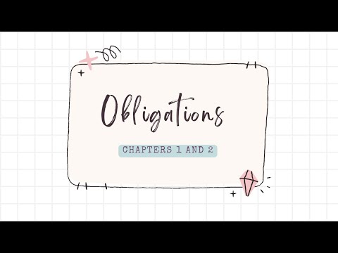 Articles 1156-1178 OBLIGATIONS Chapters 1 and 2