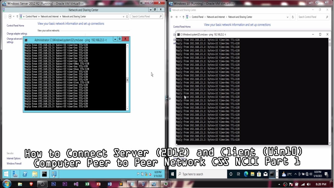How to Connect Server (2012) and Client (Windows 10) Computer Peer to Peer Network CSS NCII Part 1