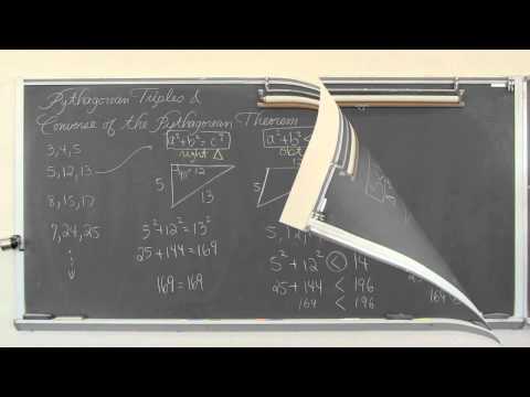 Converse Pythagorean Theorem & Pythagorean Triples