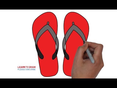 How to Draw Flip Flops Step by Step – I'm Youtuber – Follow my videos ...