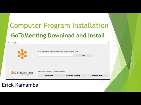 Computer Programs Installation - Downloading and Installing GoToMeeting App without Errors
