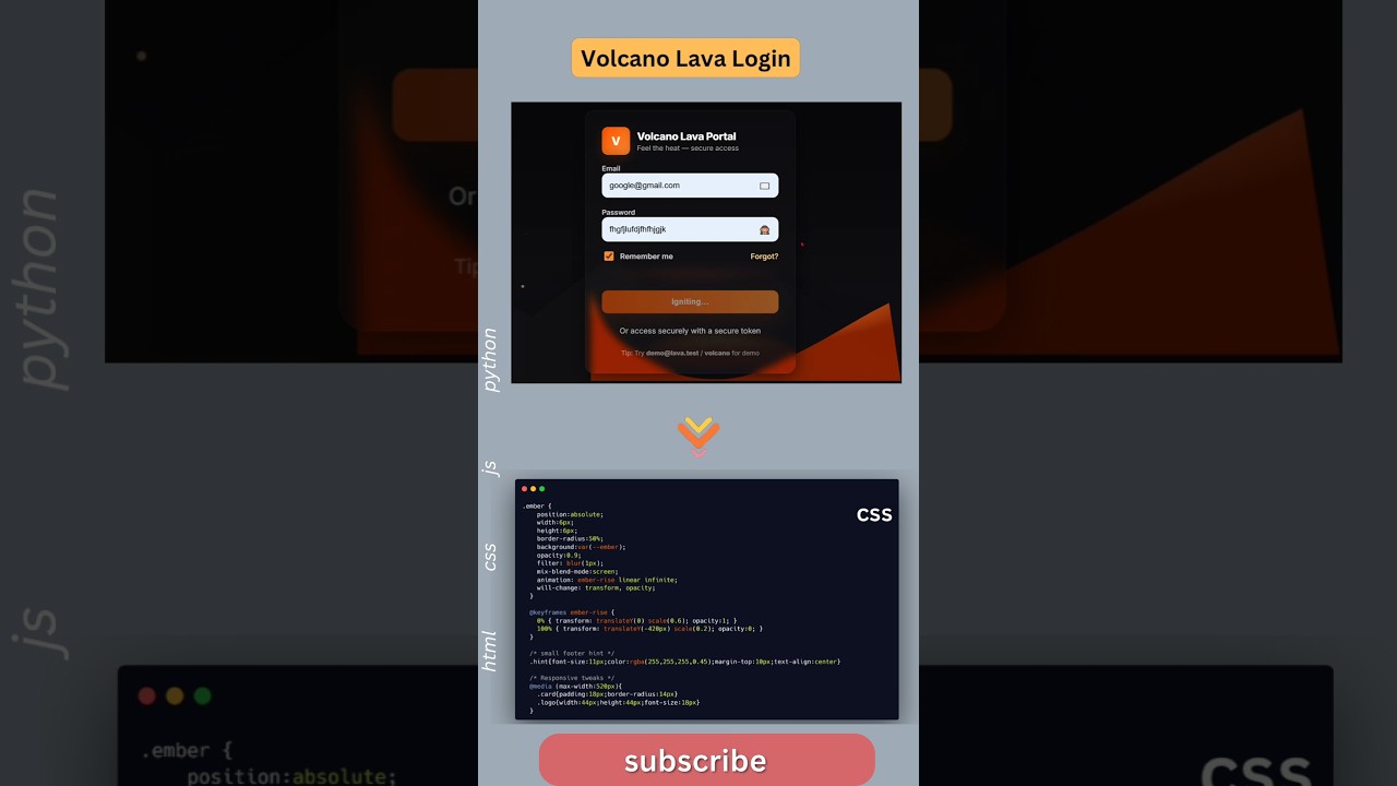 The Hottest Login Animation of 2025! 🔥