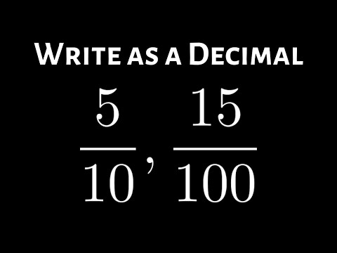 How to Write a Fraction as a Decimal Examples with 10 and 100 in the Denominator | #shorts