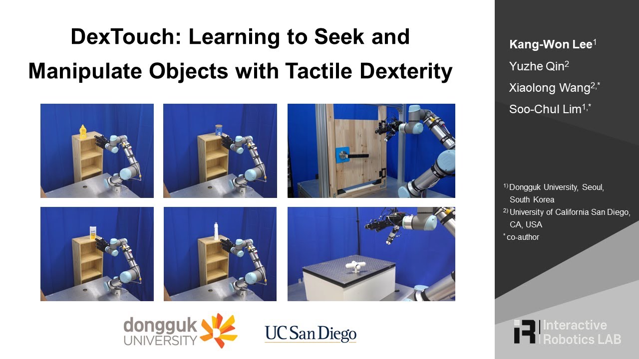 DexTouch: Learning to Seek and Manipulate Objects with Tactile Dexterity