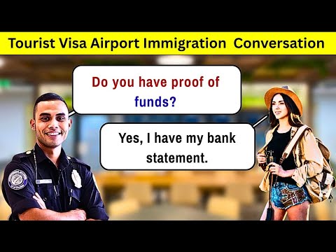 Tourist Visa Airport Immigration English Conversation | Conversation At The Immigration