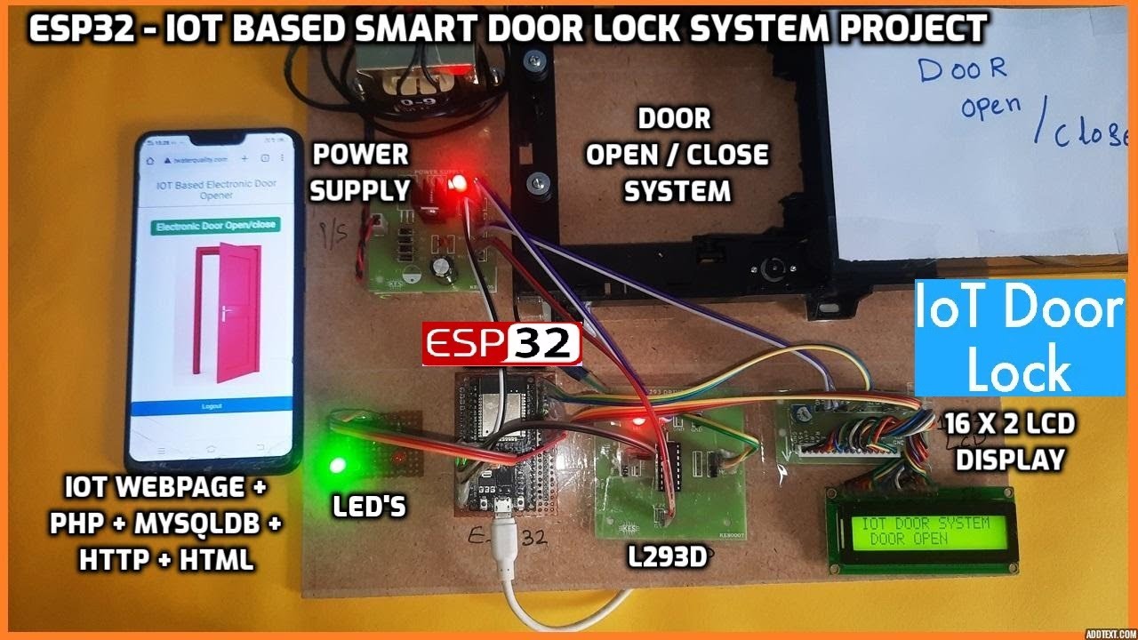 IoT Based Smart WiFi Controlled Door Lock System using ESP32