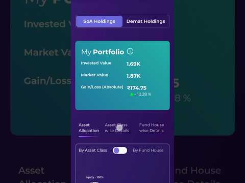 MF central app 🔥 | mutual funds portfolio 🚀 #mfcentral #mutualfunds #investment #portfolio shorts