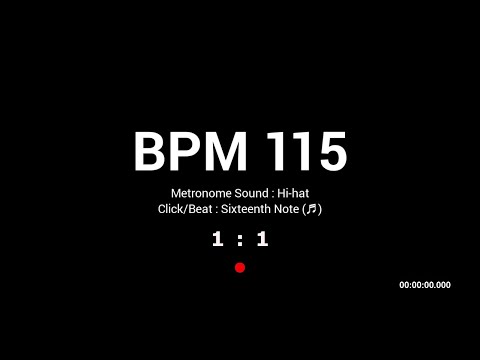 Metronome BPM 115 / Hi-hat / 16th (Half-opened)