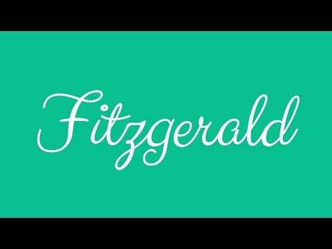 Learn how to Sign the Name Fitzgerald Stylishly in Cursive Writing