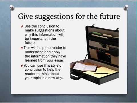 Conclusions Strategies for Writing a conclusion