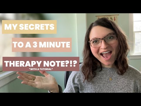 HOW TO WRITE A THERAPY NOTE | Secrets to a three minute progress note *with tutorial*