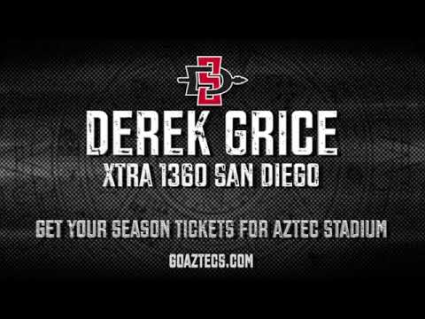 SDSU ATHLETICS: DEREK GRICE - XTRA 1360 (GET YOUR SEASON TICKETS FOR AZTEC STADIUM)