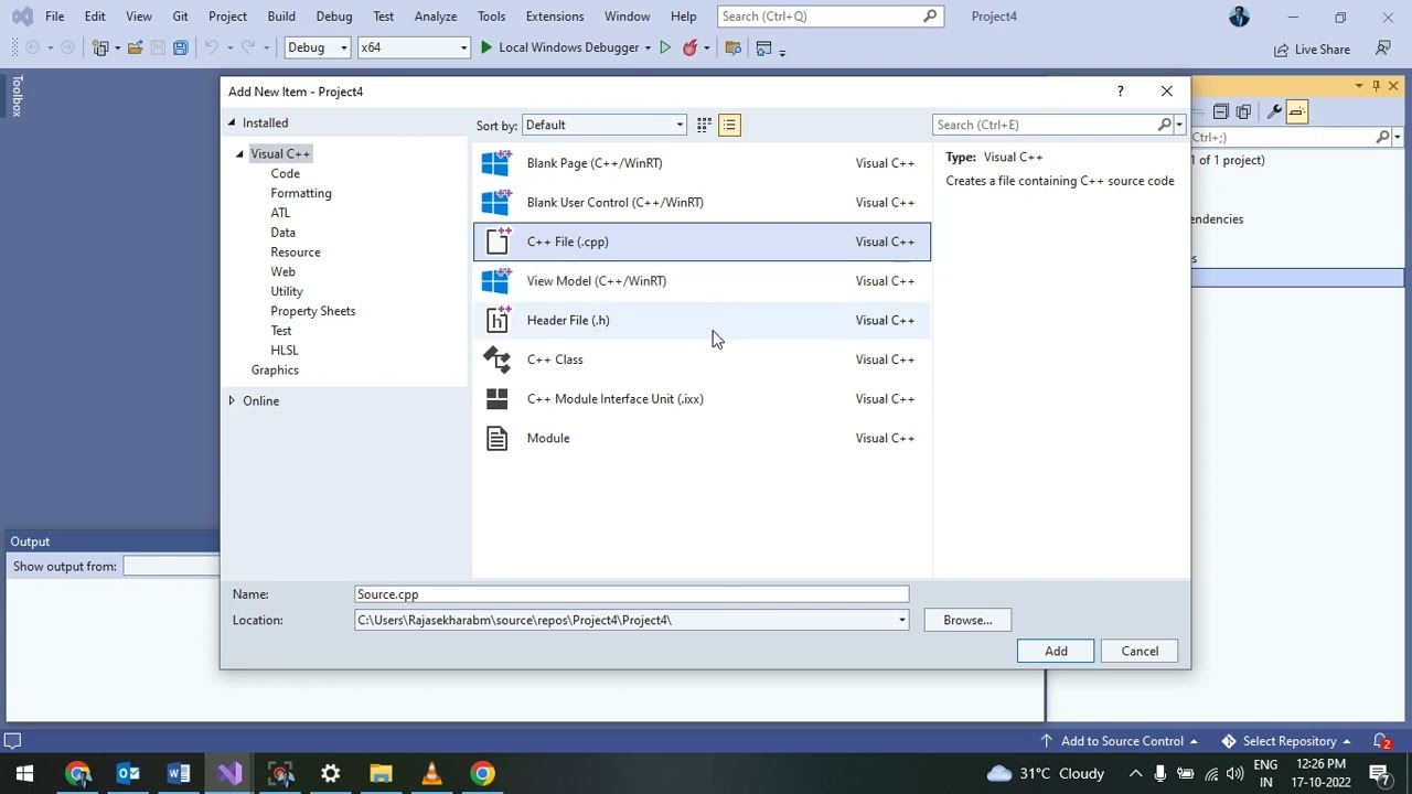 Lab-1(B)_How to add a C programming language source file  to a project