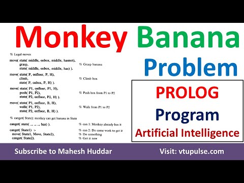 Part 2: Monkey and Banana Problem in PROLOG Solved Example in Artificial Intelligence Mahesh Huddar