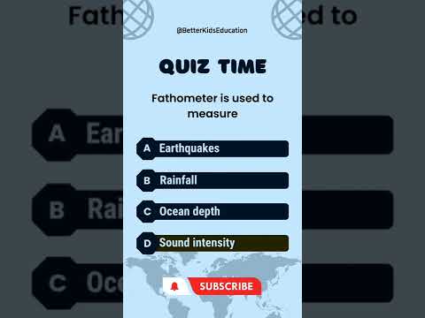 Fathometer is used to measure || gk quiz || gk quiz questions || general knowledge for quizzes