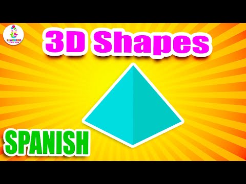 3D SHAPES in SPANISH for Kids (Spanish Math Vocabulary)