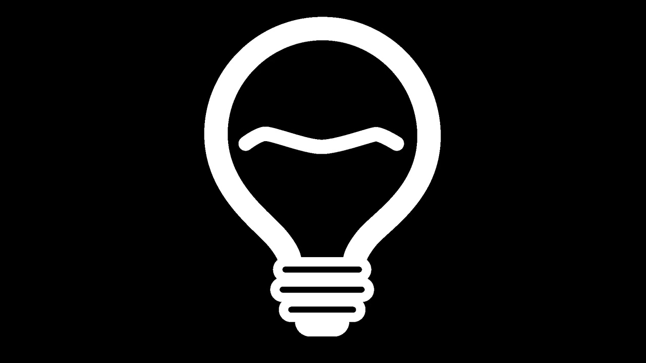 Idea / Light-Bulb Icon Animation – Free 2D Motion Graphic Loop