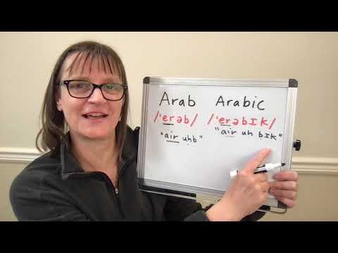 How to Pronounce Arab and Arabic
