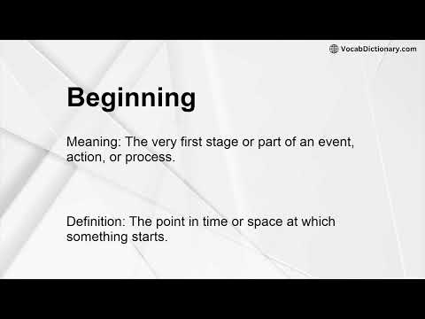 Beginning Meaning