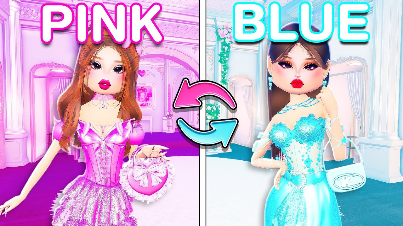 Swapping COLORS with my SISTER in Dress to Impress!