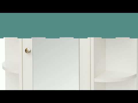 QI003745 - Multifunctional White Wall Mount Medicine Cabinet with 4 Inner Shelves & 6 Outer Shelves