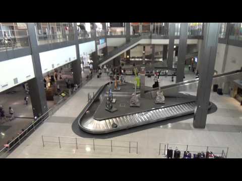 Walking from Gate 12 to the Baggage Claims Austin Bergstrom Airport Austin, TX