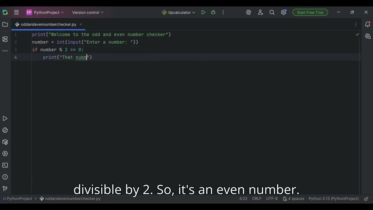 Python Odd & Even Number Checker | Beginner Friendly Tutorial