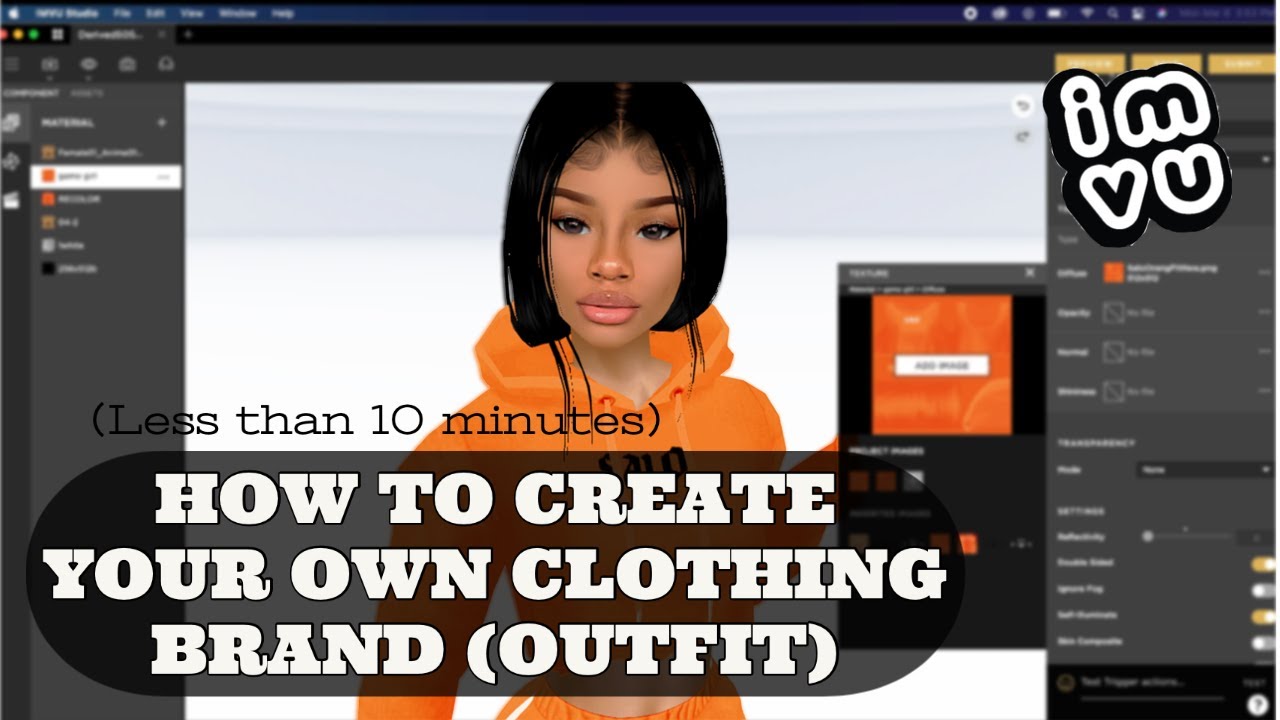 HOW TO CREATE YOUR OWN CLOTHING BRAND (OUTFIT) IN 10 MINUTES  | IMVU