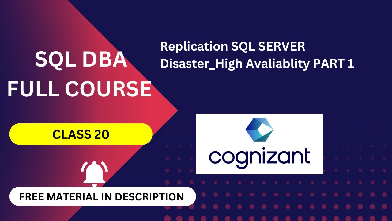 Replication configuration SQL SERVER Disaster_High Availability PART 1