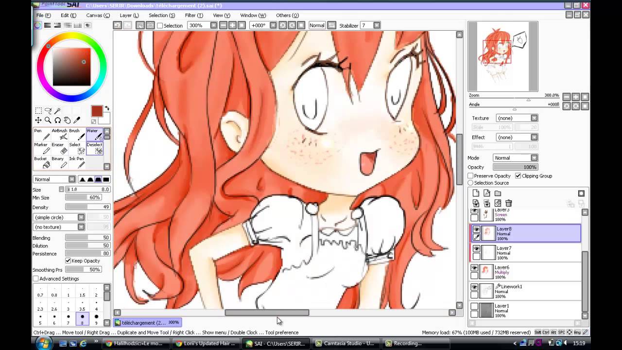 Chibi strawberry girl speedpaint (paintool sai)