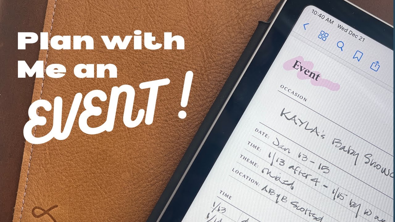Plan with Me: Event Template