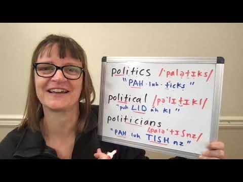 How to Pronounce Politics, Political and Politicians