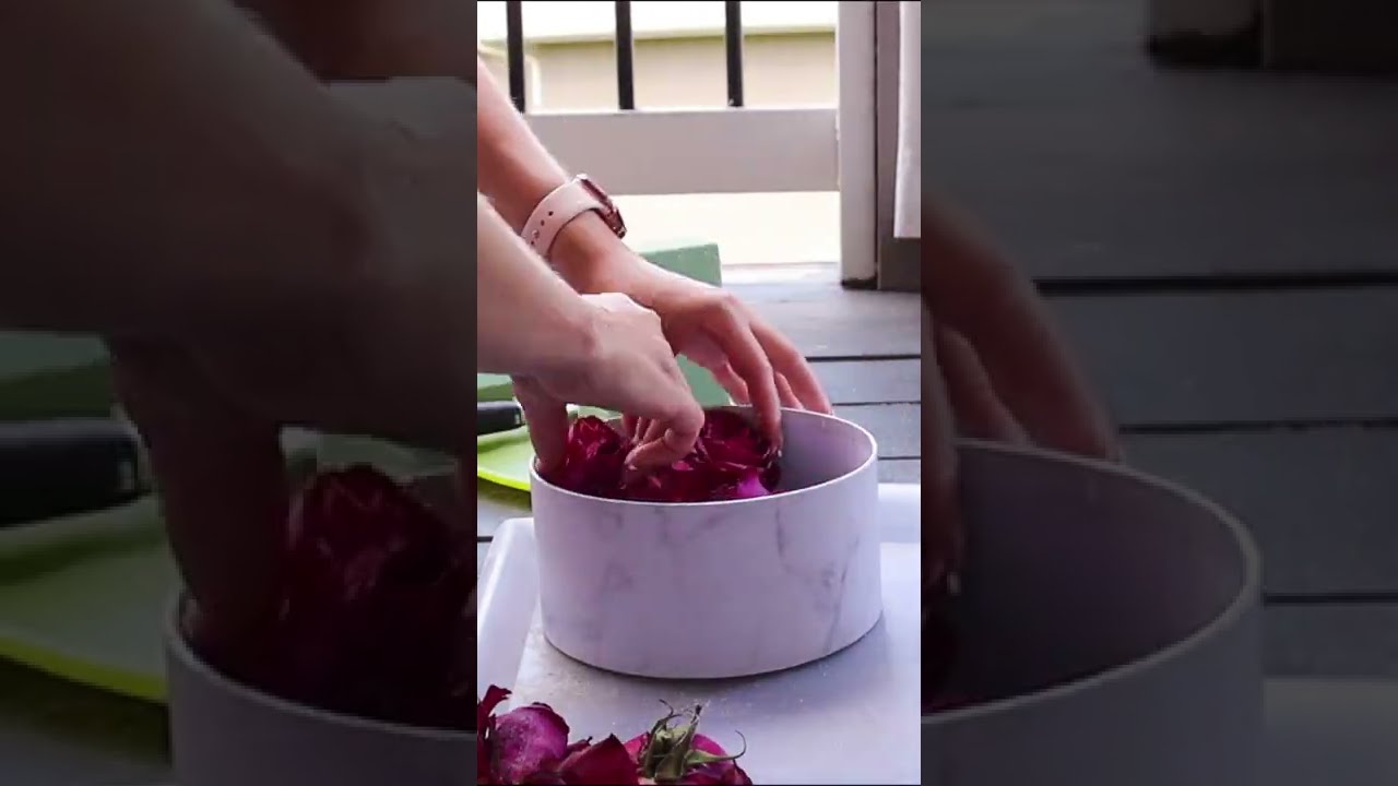 Valentine's DIY Forever Rose Box | Preserved Flowers in a Hat Box #Shorts