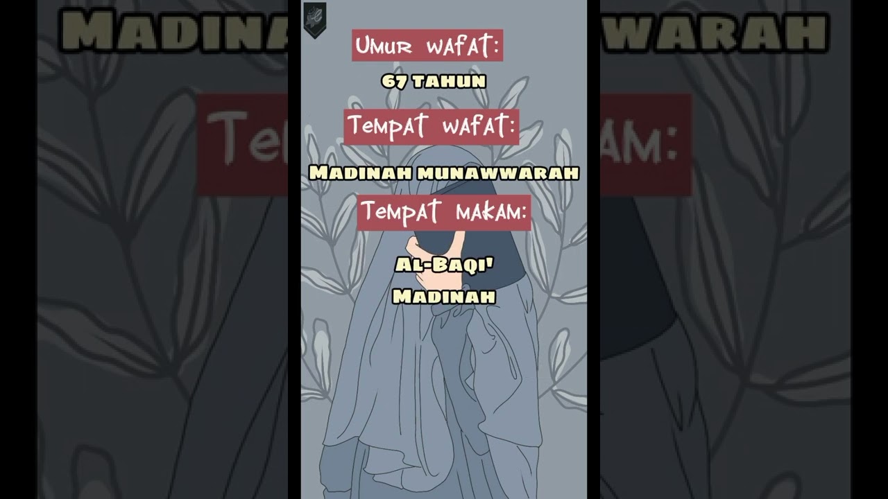 Fakta ringkas Saidatina Aisyah r.a isteri Rasulullah saw #shorts