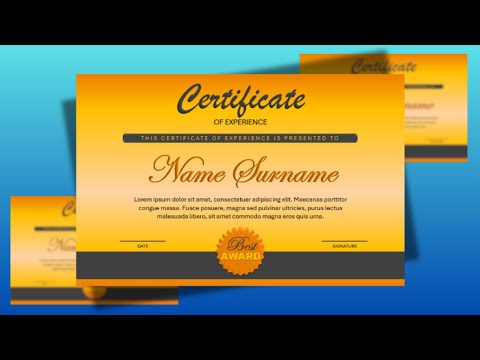 How to Make a Certificate of Experience: Celebrate Growth and Achievements!