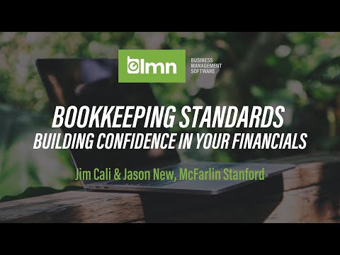 Bookkeeping Standards - Building Confidence in your Financials