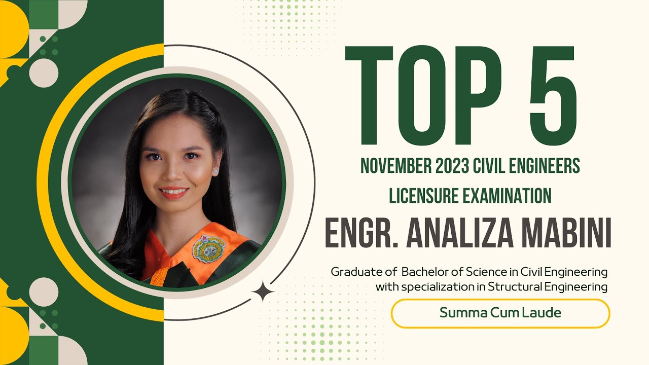 USJ-R grad ranks 5th in November 2023 Civil Engineers Licensure Examination