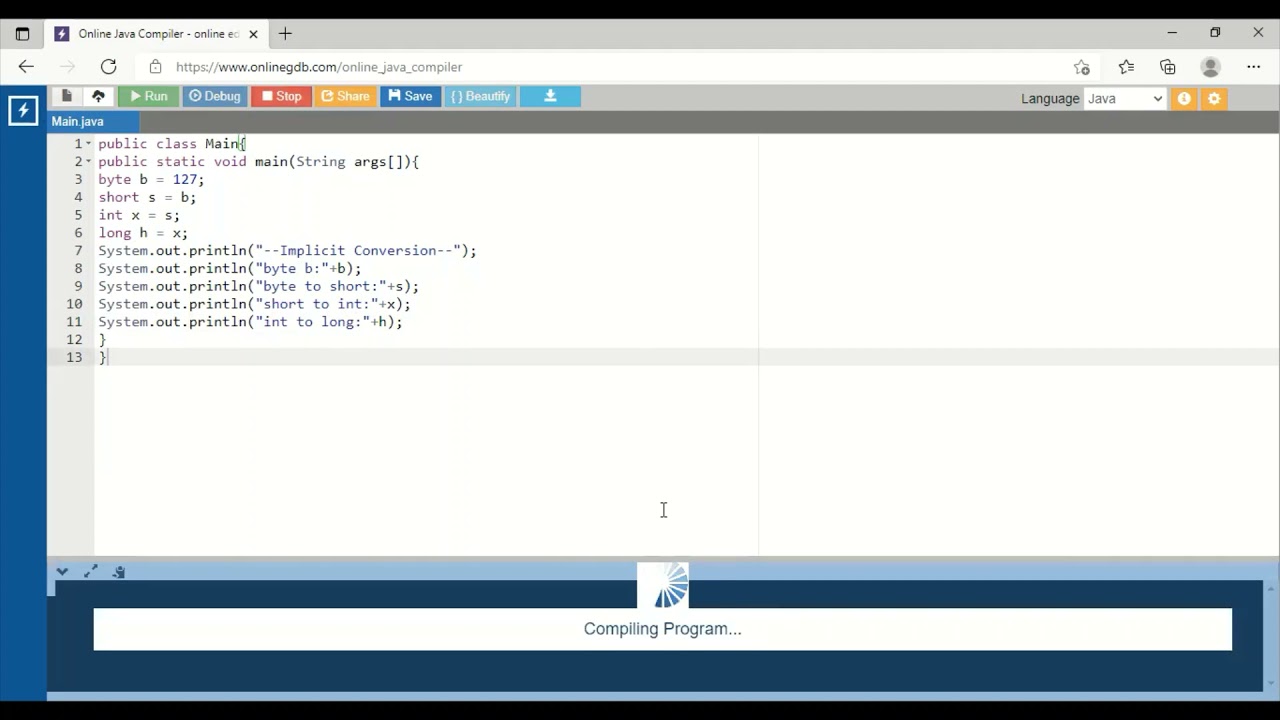 Java # 114| Write a Java program to create and casting Variables|