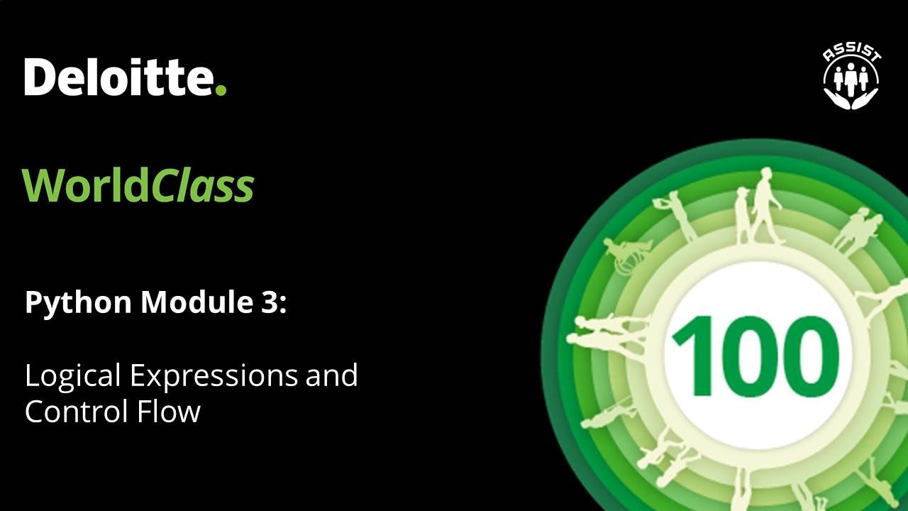 Python Module 3: Logical Expressions and Control Flow