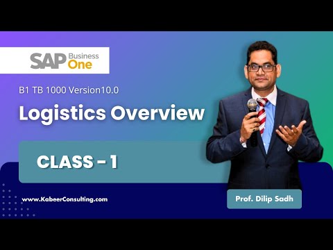 Class 1 - SAP Business one B1 TB 1000 Version10.0 Logistics Overview | #sap #sapb1