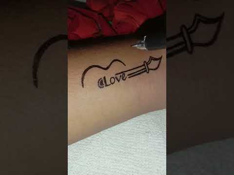 Guitar 🎸 tattoo|easy way to create guitar tattoo|Easy art