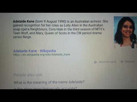 Definition of adelaide kane