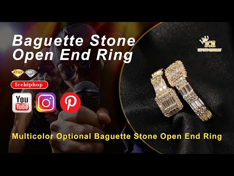What is a Baguette Diamond? | Baguette Stones Multicolor Optional Open End Ring--Icehiphop