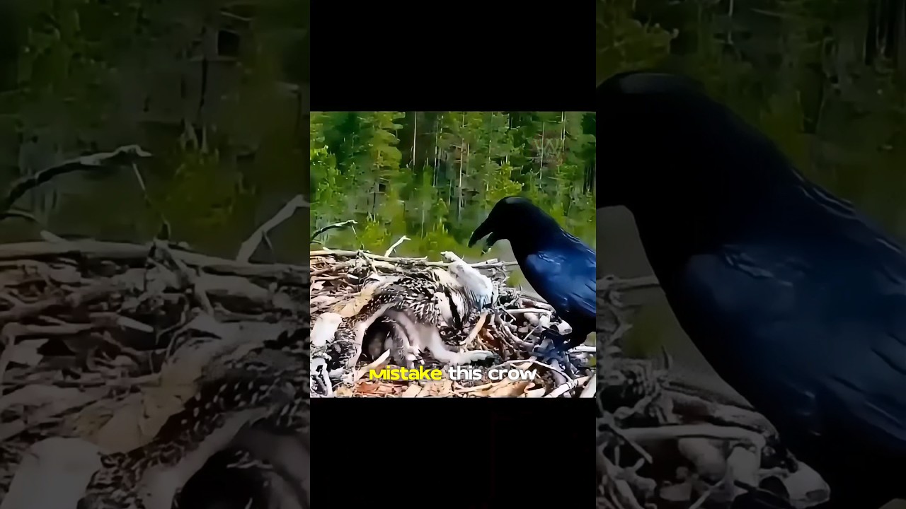 A stupid crow got itself into big trouble..