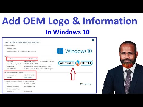 How To Change OEM Logo And Information In Windows 10