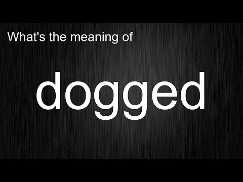 What's the meaning of "dogged", How to pronounce dogged?