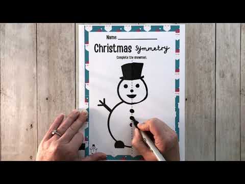 Free Christmas Symmetry Worksheets