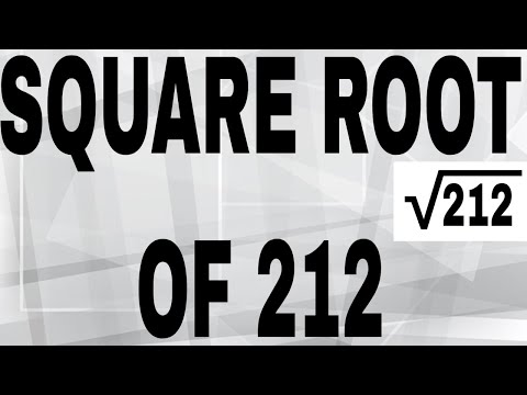 SQUARE ROOT OF 212